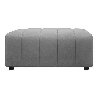 Lyric Ottoman Grey - Contemporary - Footstools And Ottomans - by PARMA HOME | Houzz
