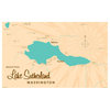 Lakebound Lake Sutherland Washington Map Art Print, 30"x45 ...