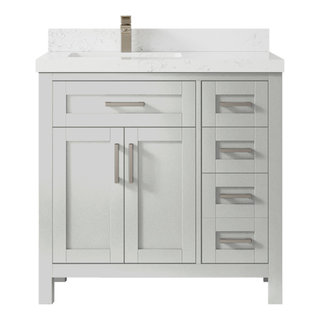 Cambridge 36" Left Offset Bath Vanity, 36" Left Offset - Transitional ...