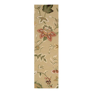 Nourison Fantasy Fa11 Floral/Country Rug, Beige, 2'3"x8' Runner ...