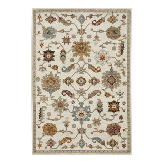 Adeline Persian Inspired Ivory/ Multi Area Rug, 5'3" x 7'3 ...
