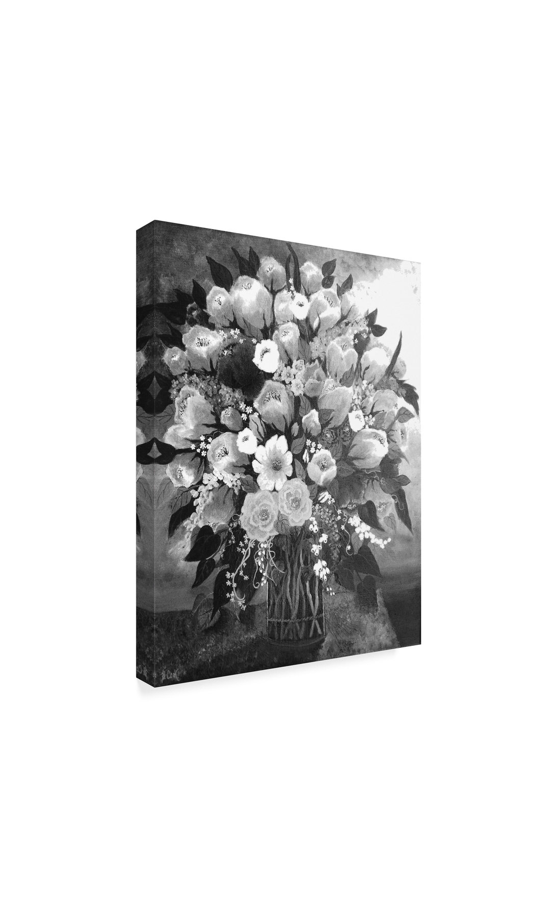 Bonnie B Cook 'Black And White Bouquet' Canvas Art, 18"x24 ...