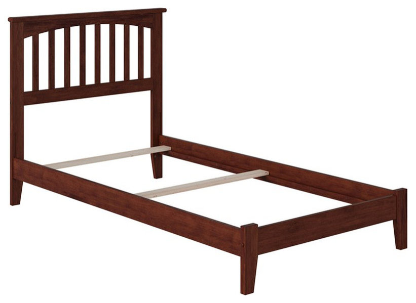 AFI Mission Twin Solid Wood Foundation Bed with USB Charging Station in ...