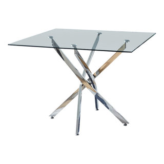 Vereniz Square Dining Table Silver - Contemporary - Dining Tables - by ...