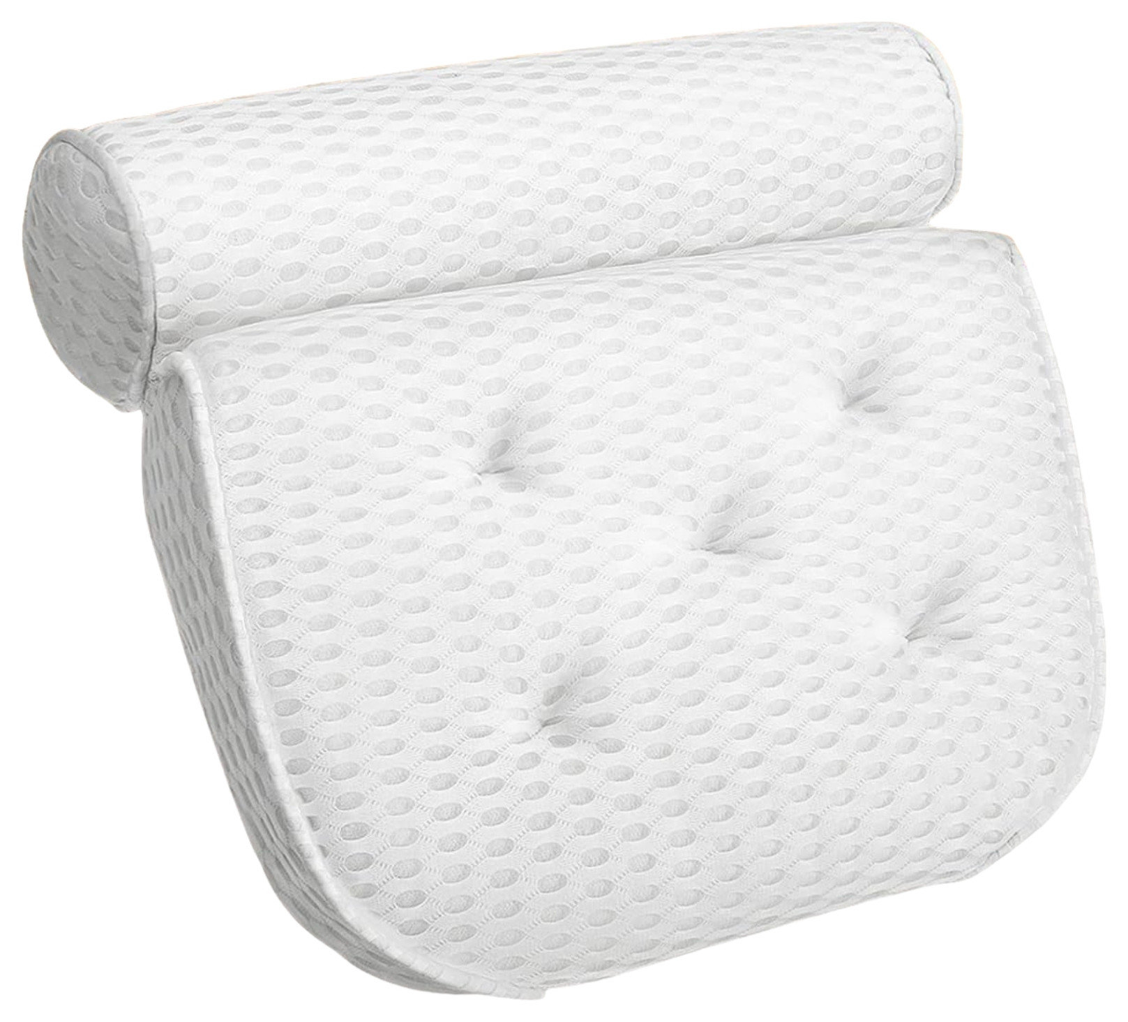 Quick-Dry Neck Shoulder & Back Support Bath Pillow, Bathtub Spa Cushion ...