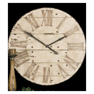 Uttermost Harrington Clock in Antiqued Ivory Face - New York - by ...