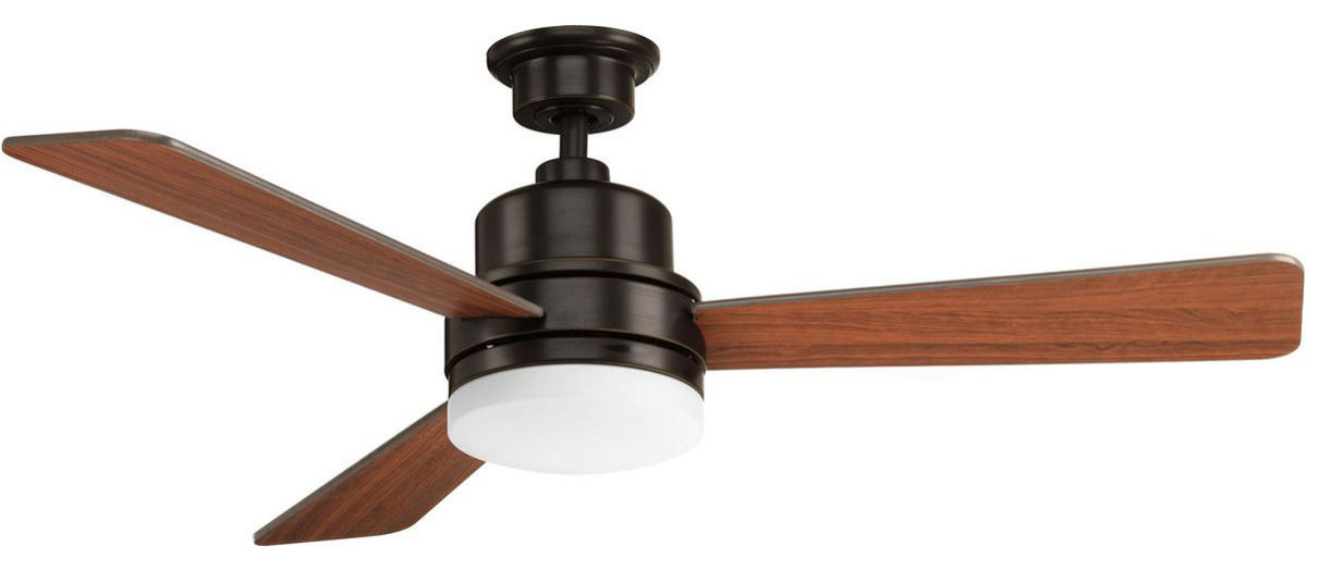 Boston 1 Light 52" Indoor Ceiling Fan, Antique Bronze - Transitional ...