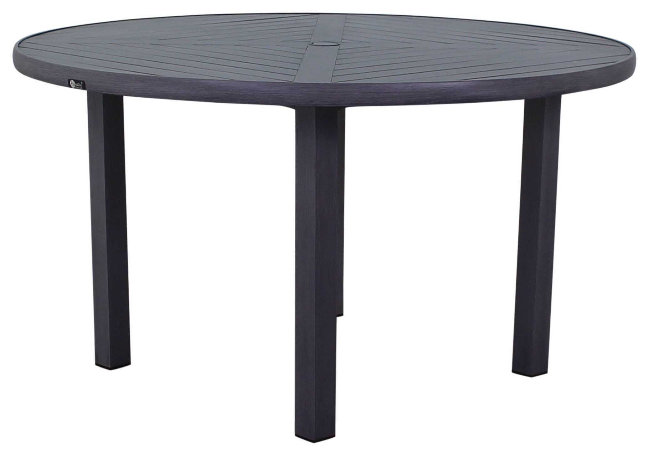 Courtyard Casual Cabo Gray Aluminum 54" Round Dining Table ...