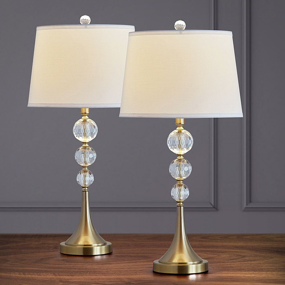 Madison 2 Piece Crystal Ball Lamp Set - Traditional - Lamp Sets - by ...