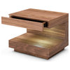 Modrest Esso Contemporary Walnut End Table - Transitional - Side Tables ...