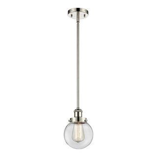 Innovations Ballston Beacon LED Pendant, PN Clear/Sphere, 916-1S-PN ...
