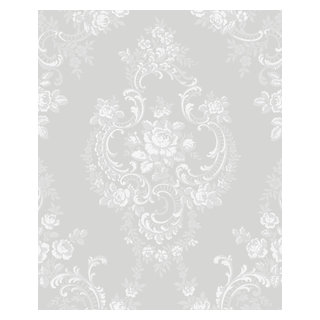 Silver Document Cameo Wallpaper - Traditional - Wallpaper - by SK ...