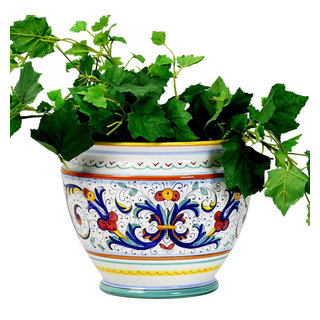 Ricco Deruta, Luxury Cachepot Planter Med, 12" Diameter X 10" HIGH ...