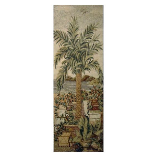 Palm Mosaic Handmade Mural, 32" x 20" - Tropical - Tile Murals - by ...