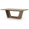 Pryor Grey Oak Wood Dining Table 87" - Transitional - Dining Tables ...