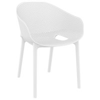 Compamia Sky Pro Stacking Dining Chair in White finish - Midcentury ...