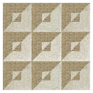 Modern Geometric Mosaic, Junia, 35" x 35" - Contemporary - Tile Murals ...