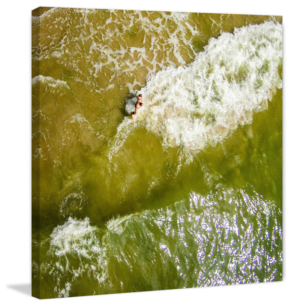 "Splashing In The Waves" Print by Karolis Janulis, 48"x48" - Beach ...