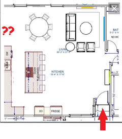 How should we position the dining table?