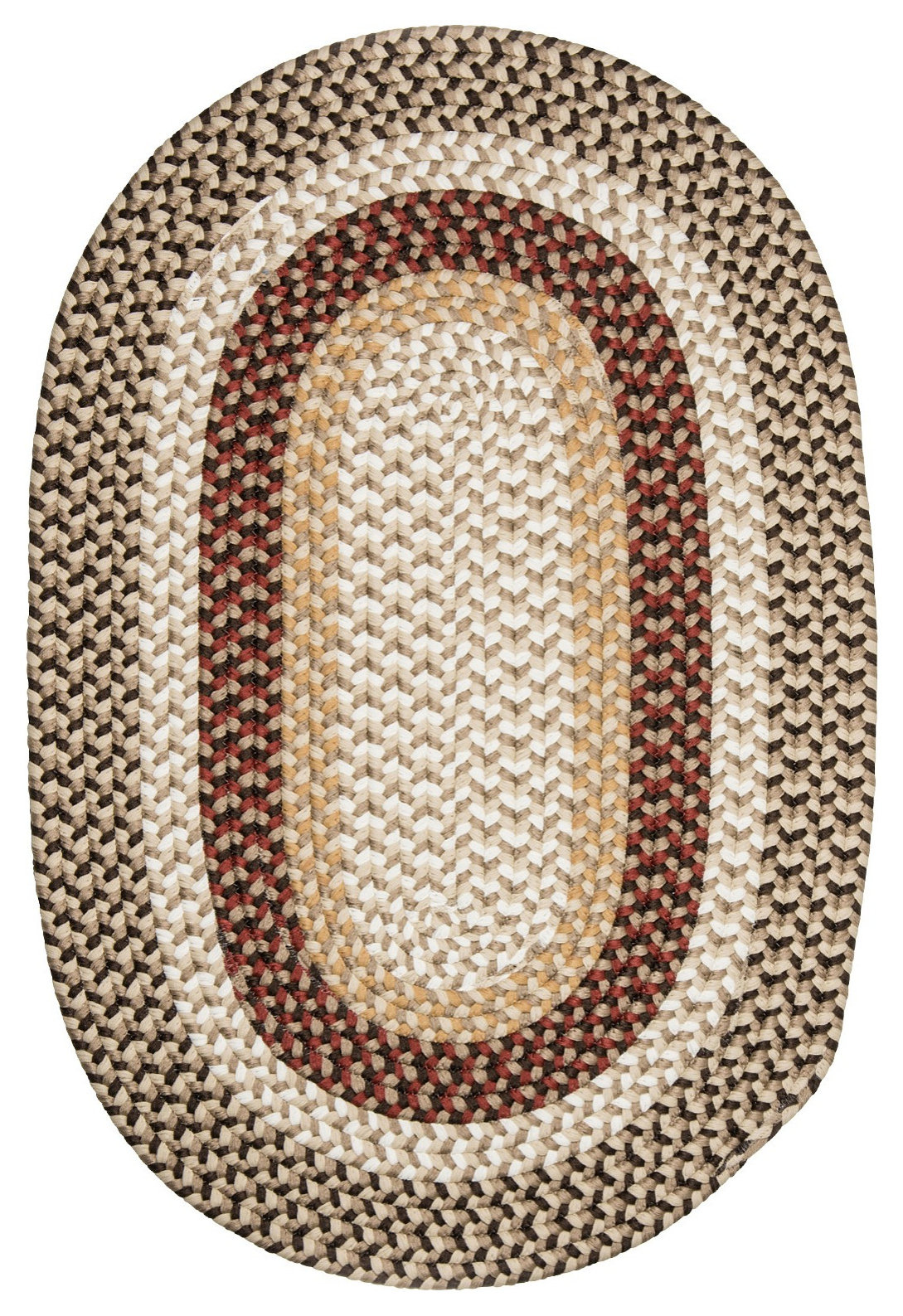 Colonial Mills Rug Burmingham Brick Brown Oval, 5x5 - Farmhouse ...