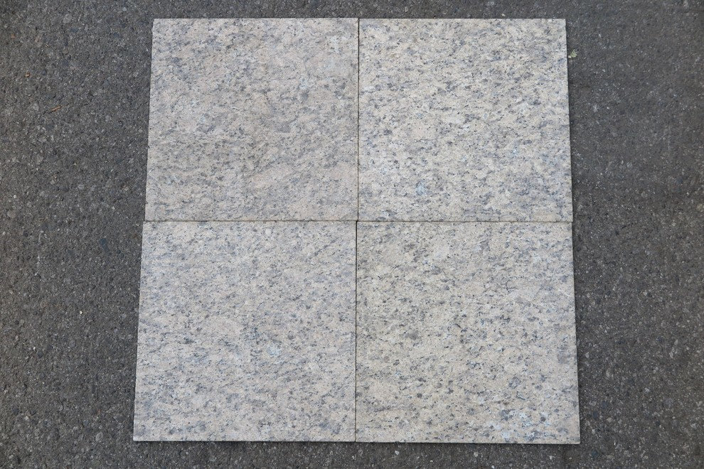 Giallo Veneziano Granite Tiles, Riverwashed Finish, 12"x12", Set of 320 ...