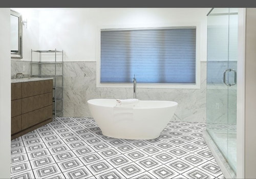 Small bathroom tile - What about this pattern?