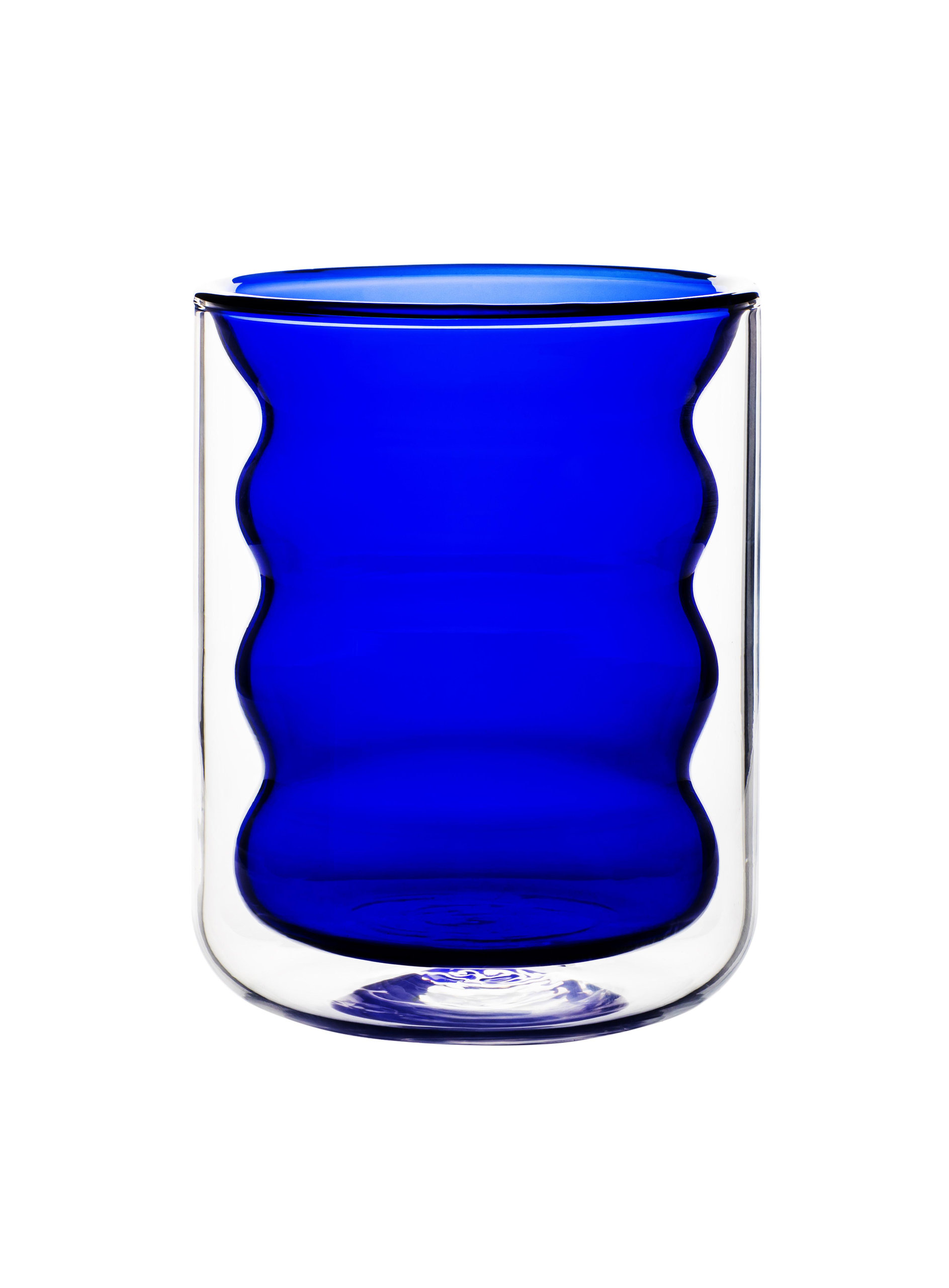 Waves Blue Water Glass, Set of 4 - Contemporary - Everyday Glasses - by ...