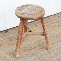 Antique Rustic Chinese Round Stool - Asian - Accent And Garden Stools ...