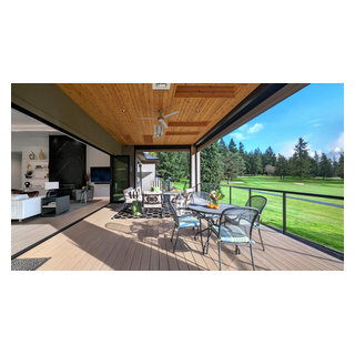 (Custom Home) Modern Rambler on the Golf Course - Modern - Deck ...