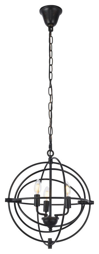 Neutron 3-light Dark Bronze Pendant - Transitional - Pendant Lighting ...