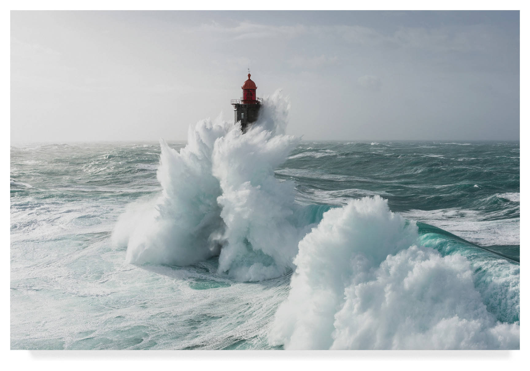 "20m Waves Against the Lighthouse" by Mathieu Rivrin, Canvas Art, 22 ...