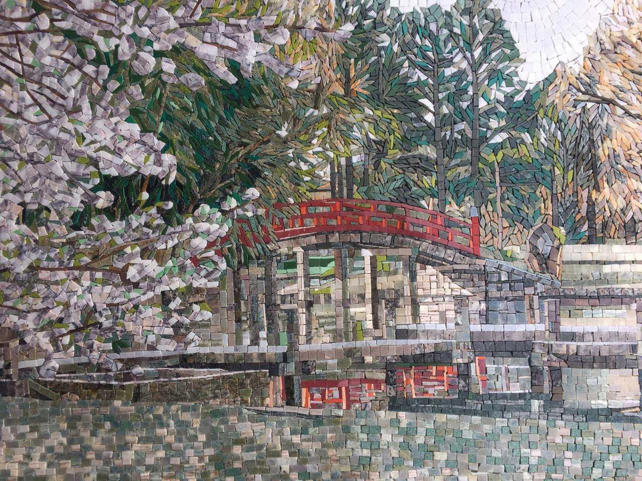 Japanese Scenery - Mosaic Art, 41" x 31" - Asian - Tile Murals - by ...