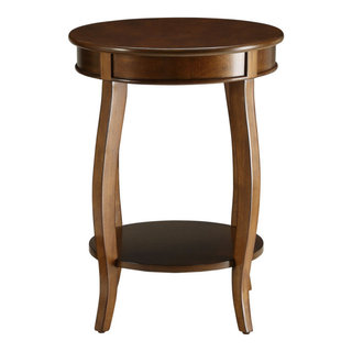 Pop Of Color Red Finish Side Table - Transitional - Side Tables And End ...