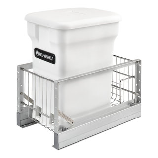 Aluminum Pull Out Compost Container With Soft Close, 10.75"W - Compost ...