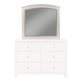 Baker Mirror, White - Transitional - Wall Mirrors - by Homesquare | Houzz