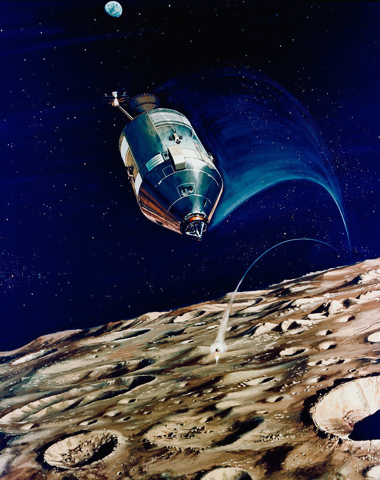 Apollo 14 Command/Service Module Print, 11" x 14" - Contemporary ...