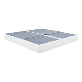 Half Fold Box Spring, Metal Structure With Zipped No Slip Fabric Cover ...
