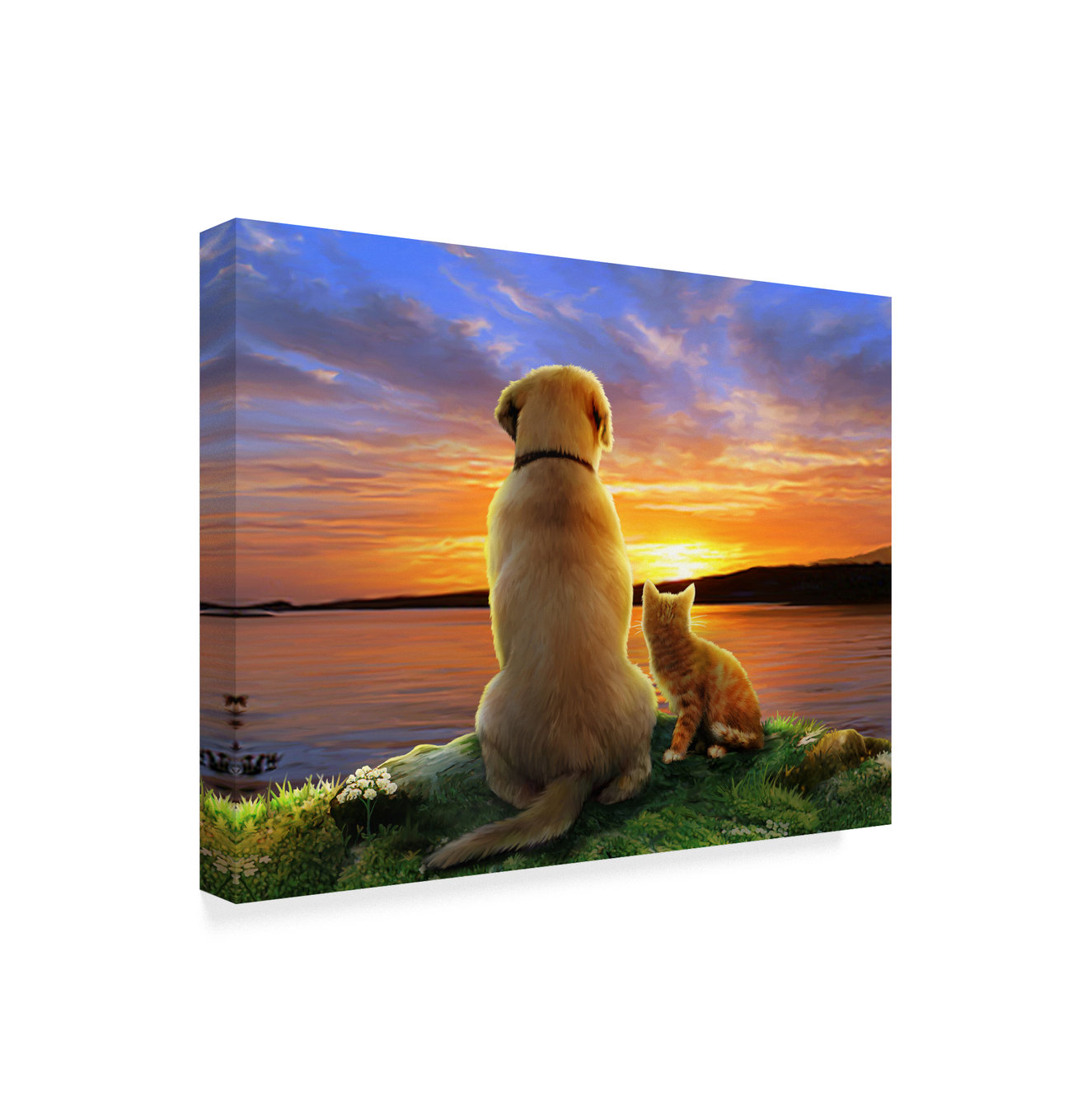 "Watching The Sunset" by Howard Robinson, Canvas Art, 19"x14 ...