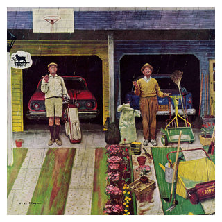 "Saturday Rain" Painting Print on Canvas by Earl Mayan, 18"x18 ...