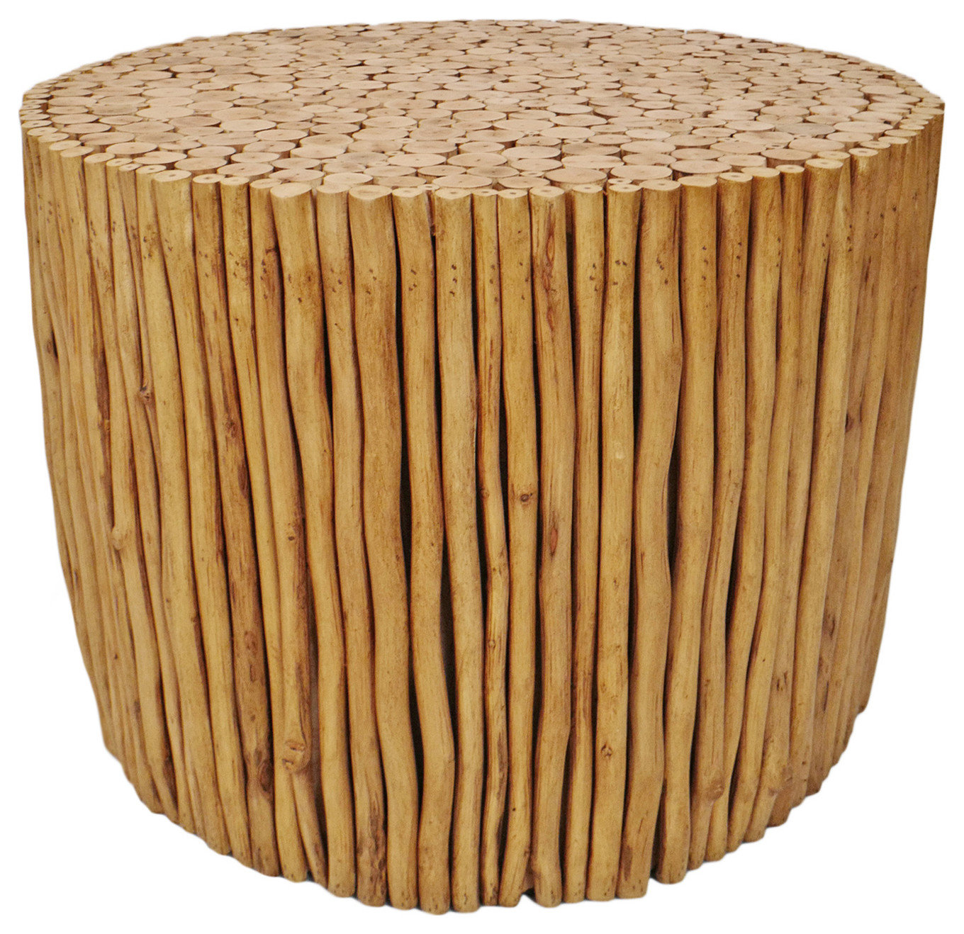 Round Natural Wood Twig Table - Rustic - Coffee Tables - by Design Mix Furniture | Houzz
