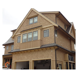 Coastal House - Basket Beige NuCedar Shingle & Board and Batten Siding ...