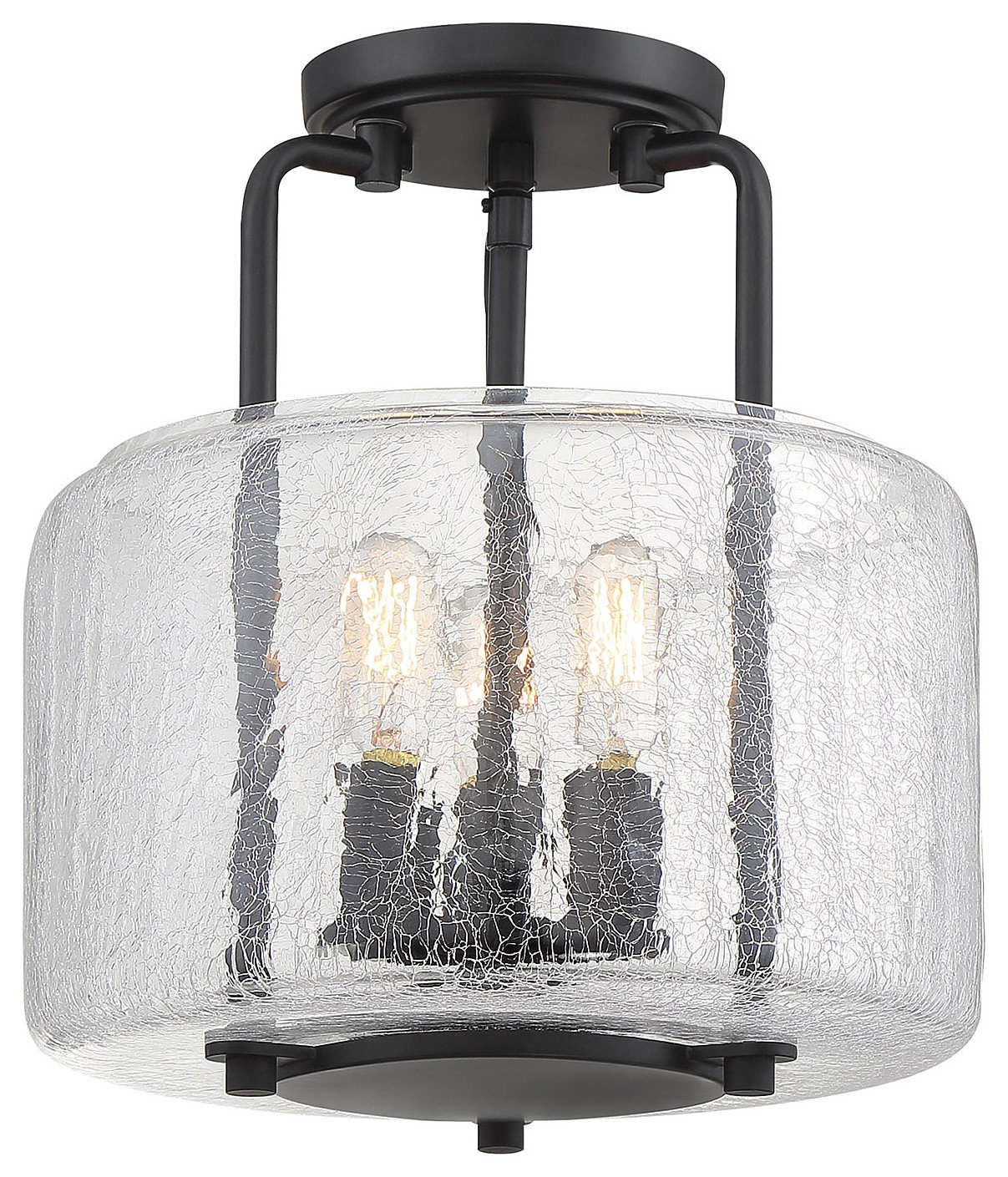 Avalon 3-Light English Bronze Semi Flush Mount - Transitional - Flush ...