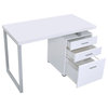 Brennan 3-drawer Office Desk White - Contemporary - Desks And Hutches ...