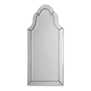 Contemporary Glass Frame Arch Wall Mirror - Transitional - Wall Mirrors ...