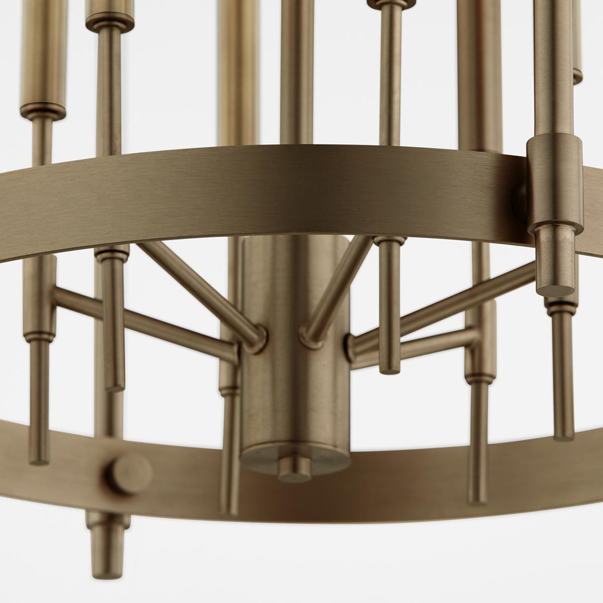 Hamilton 6 Light Foyer Pendant, Dark Brass - Transitional - Pendant ...