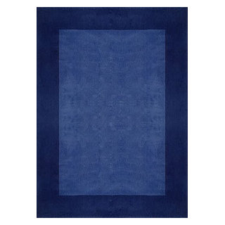 5'x7' Solid Blue Formal Living Room Area Rug, Hand-Tufted ...