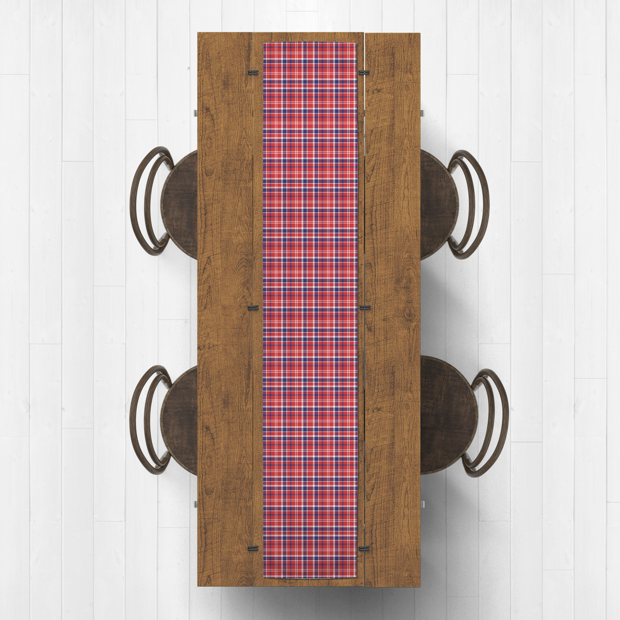 Blue and Red Plaid Table Runner, 16x90 - Farmhouse - Table Runners - by ...