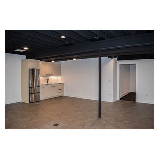 Modern Contemporary Basement - Modern - Basement - Chicago - by DJK ...