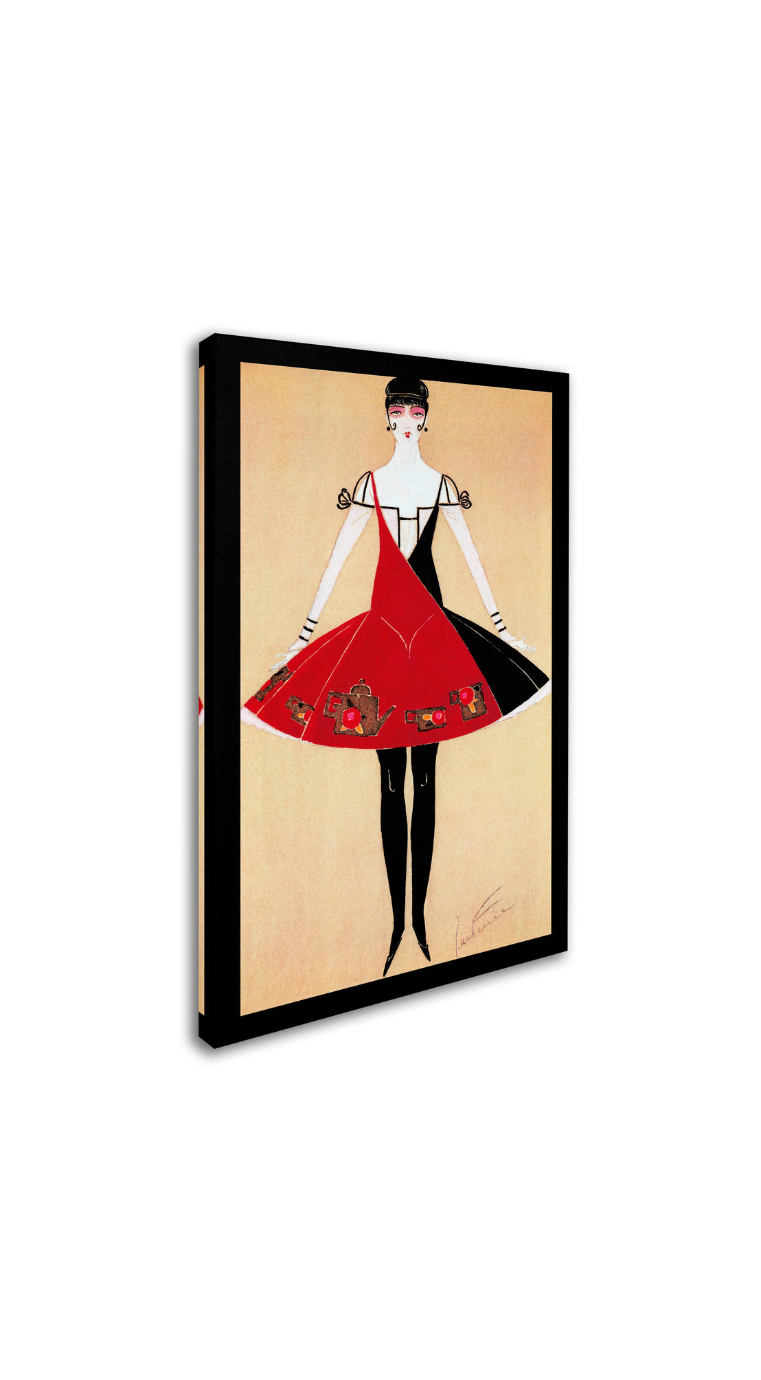 Vintage Lavoie 'De Feure Deco' Canvas Art, 12"x19" - Midcentury ...