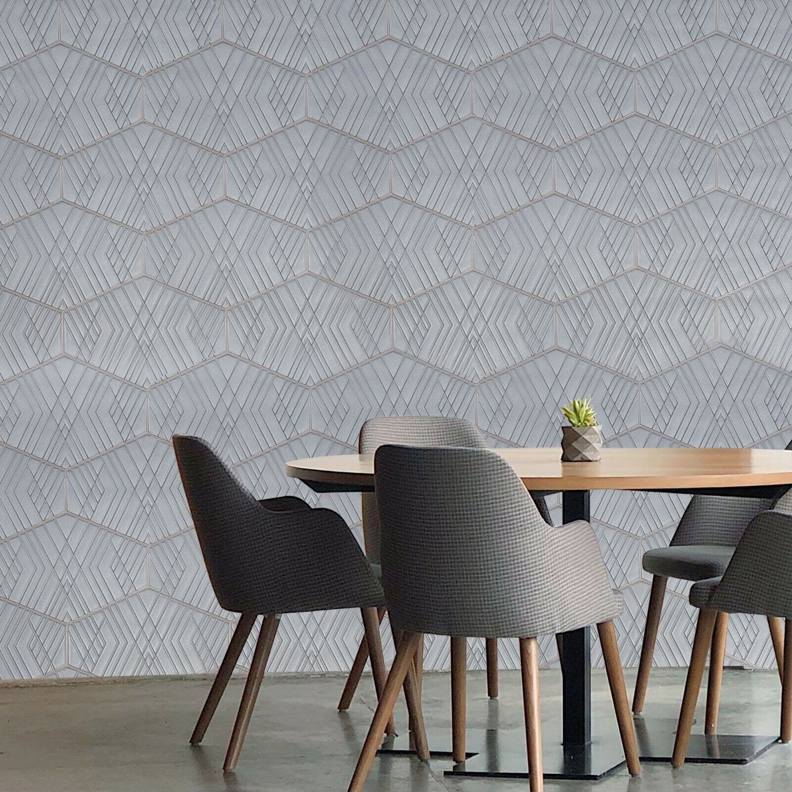 Lamborghini geometric Hexagon heavy textured gray bronze metallic ...